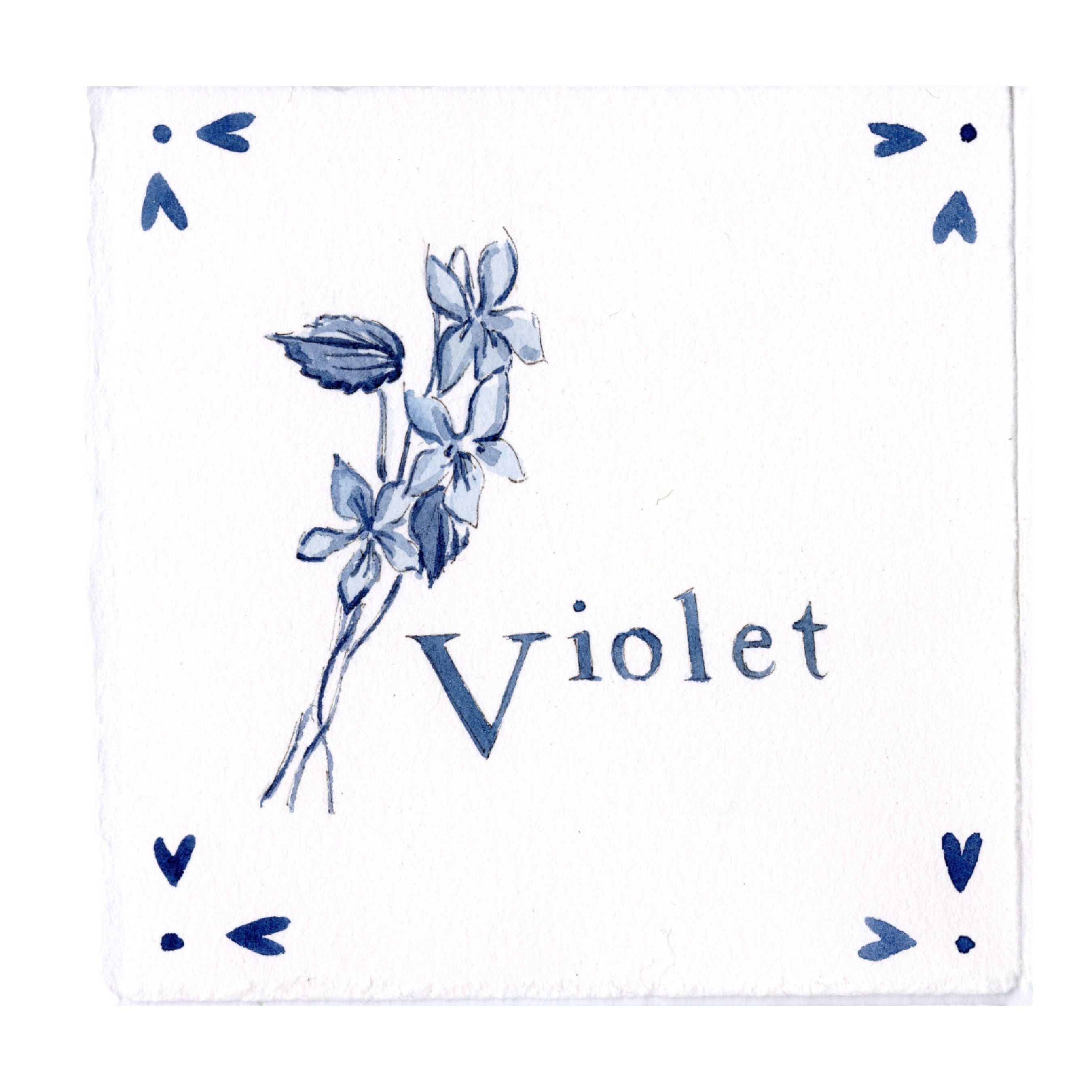 Original "V-iolet" Watercolor Painting – Riley Sheehey