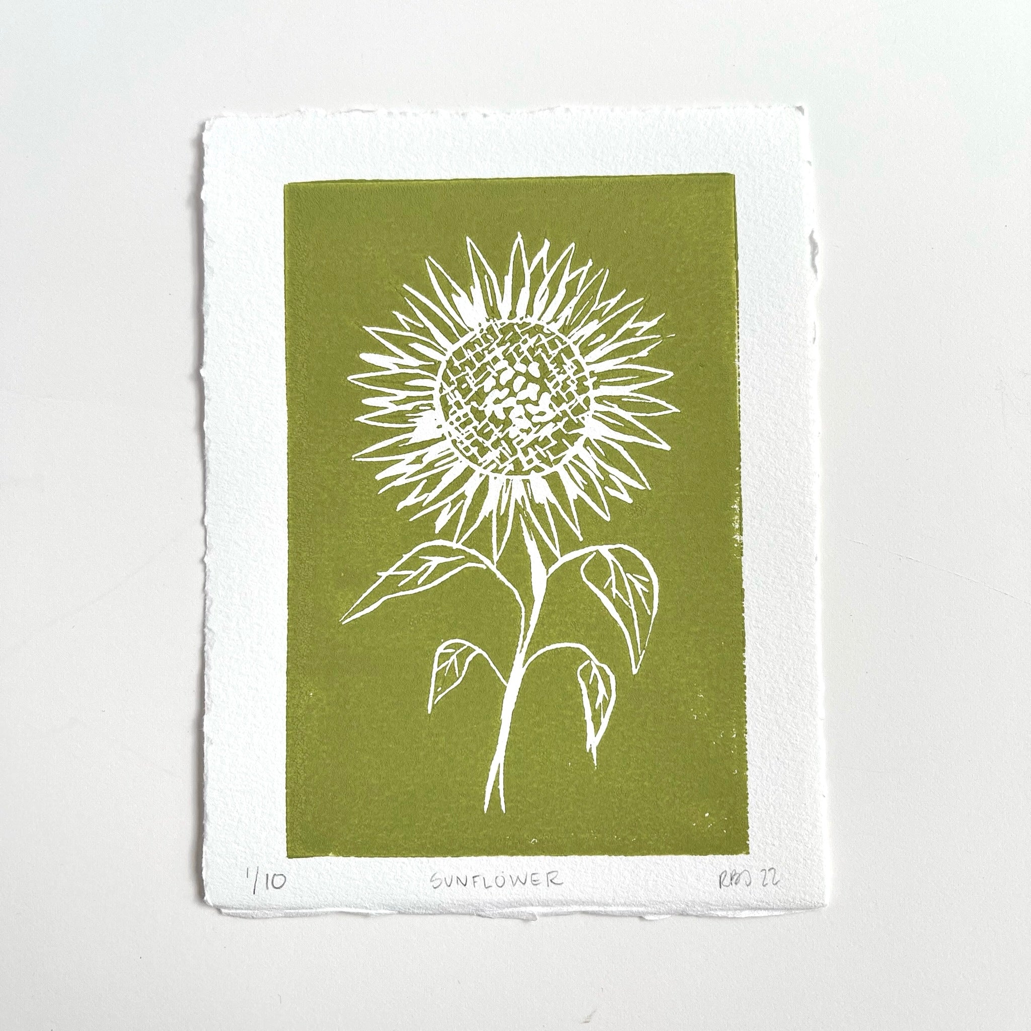 Blockprint Sunflower – Riley Sheehey